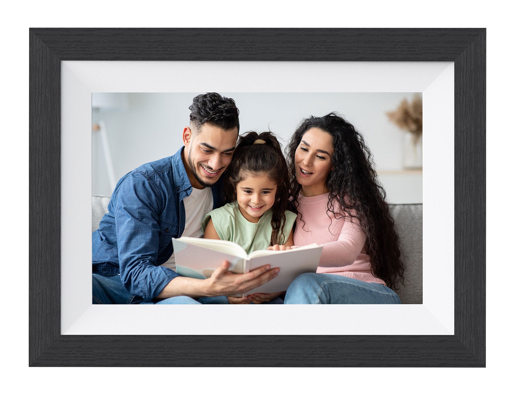 10.1-inch Frameo Wi-Fi Digital Photo Frame - White Border with 3 Inter ...