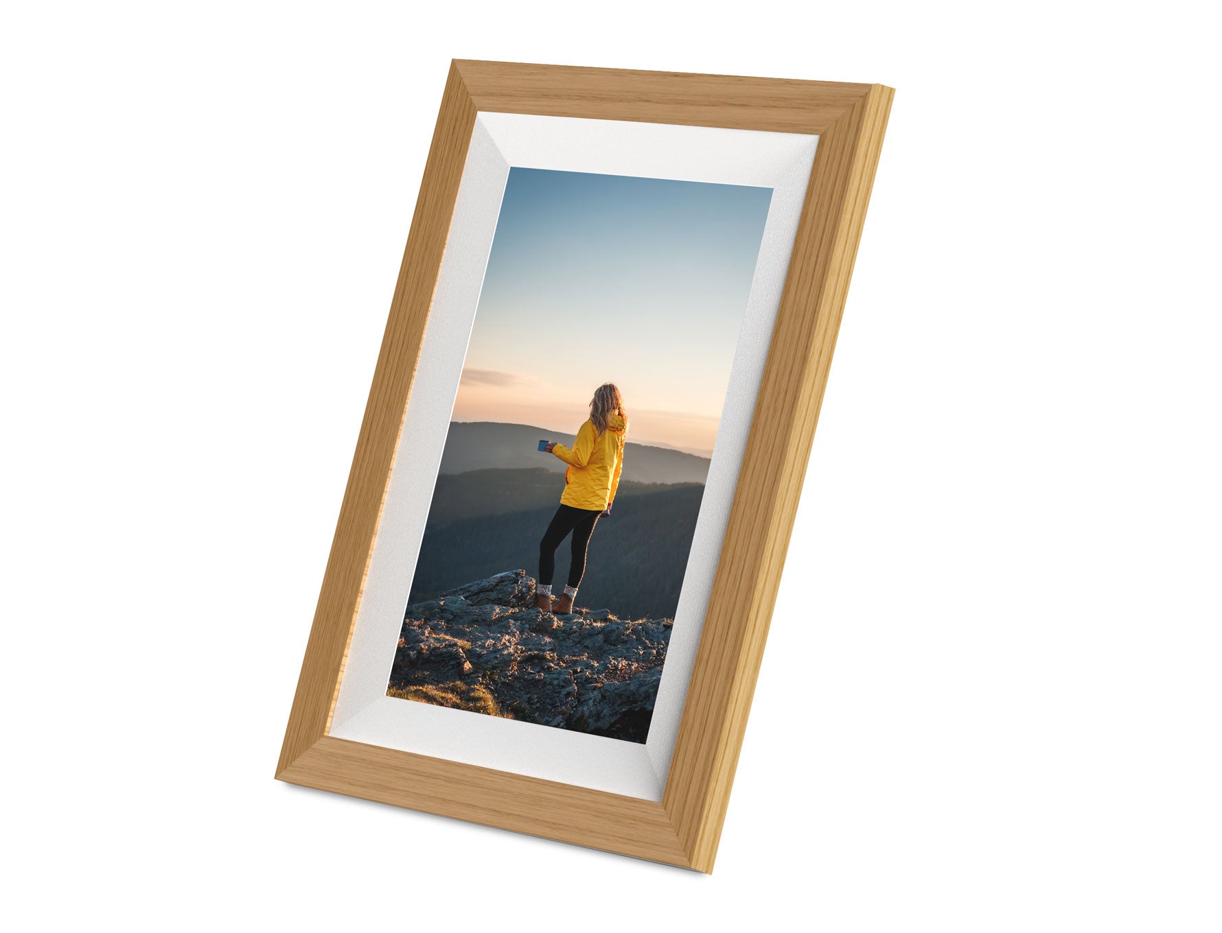 10.1-inch Frameo Wi-Fi Digital Photo Frame - White Border with 3 Inter ...