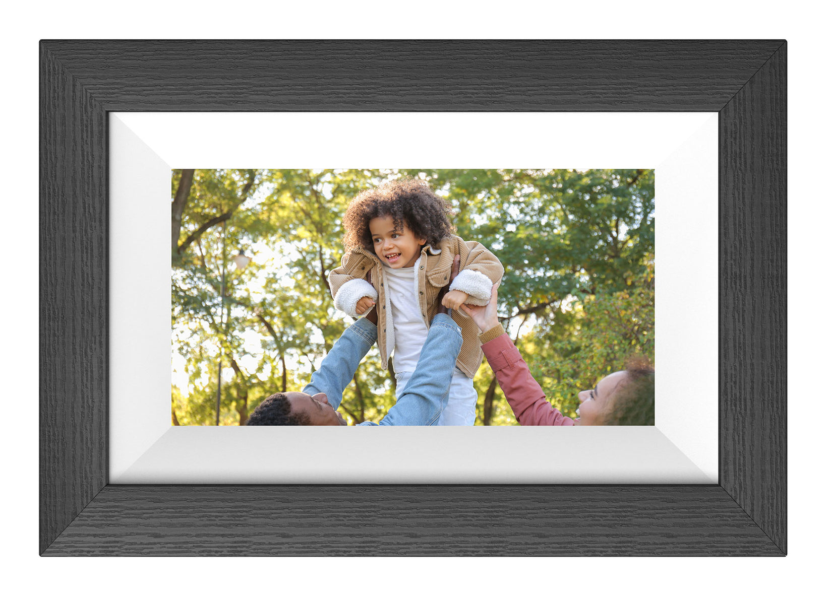 7-inch Frameo Wi-Fi Digital Photo Frame - White Border with 3 Intercha ...