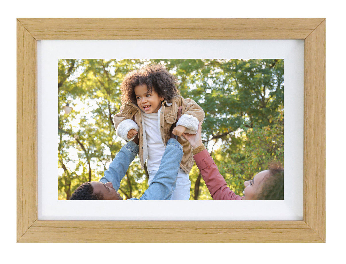 7-inch Frameo Wi-Fi Digital Photo Frame - White Border with 3 Intercha ...