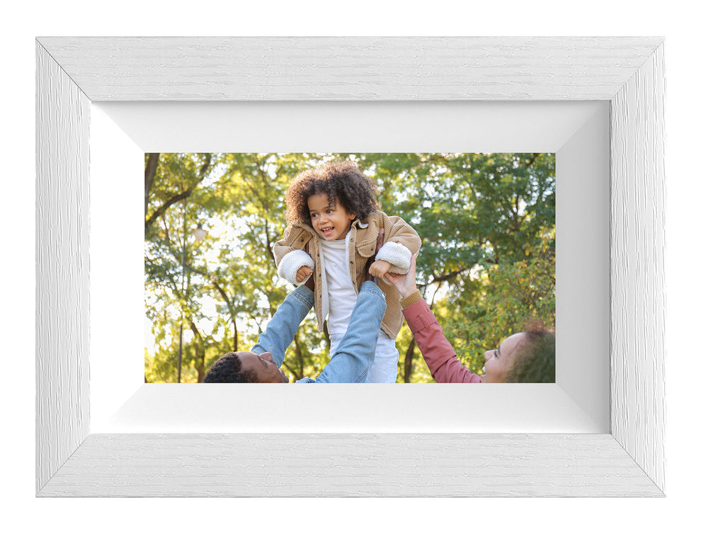 7-inch Frameo Wi-Fi Digital Photo Frame - White Border with 3 Intercha ...