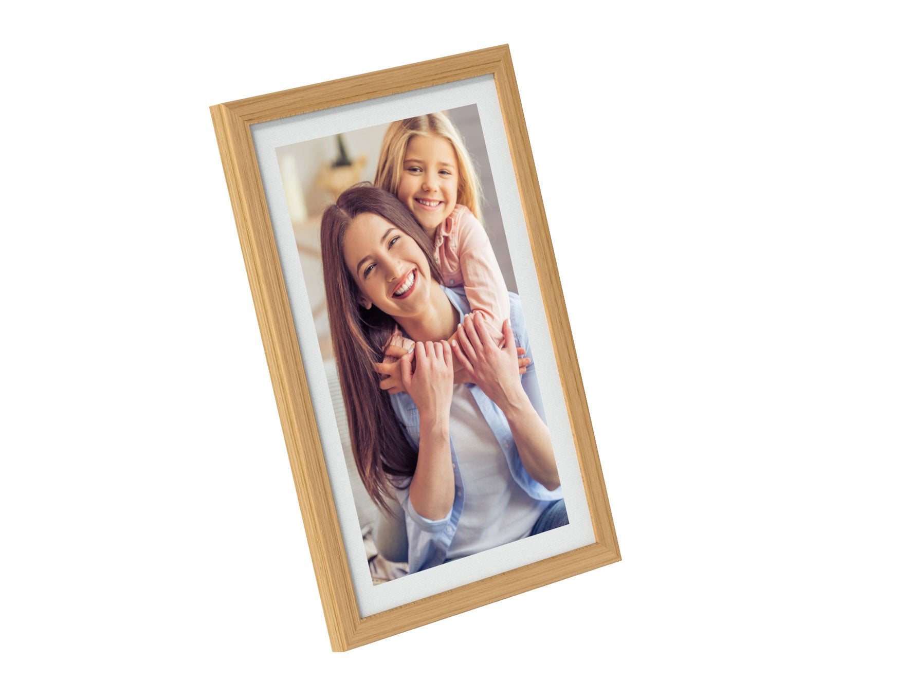 15.6-inch Frameo Wi-Fi Digital Photo Frame - White Border with 3 Inter ...